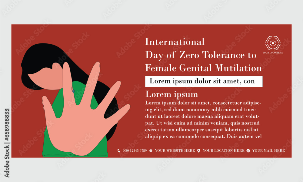 Simple flat victor International Day of Zero Tolerance to Female ...
