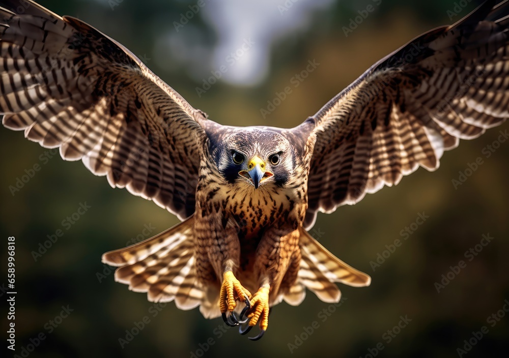"Predator's Gaze: Exploring the Fierce Intensity of a Hunting Falcon ...