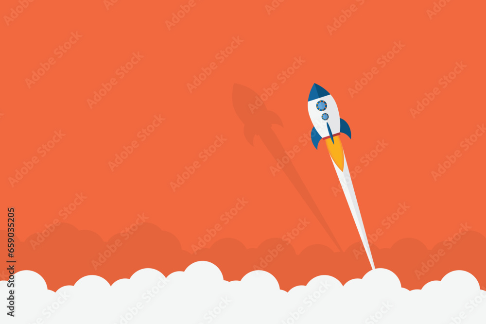 App launch. Startup vector concept, flat cartoon rocket or rocketship ... App launch. Startup vector concept, flat cartoon rocket or rocketship ...