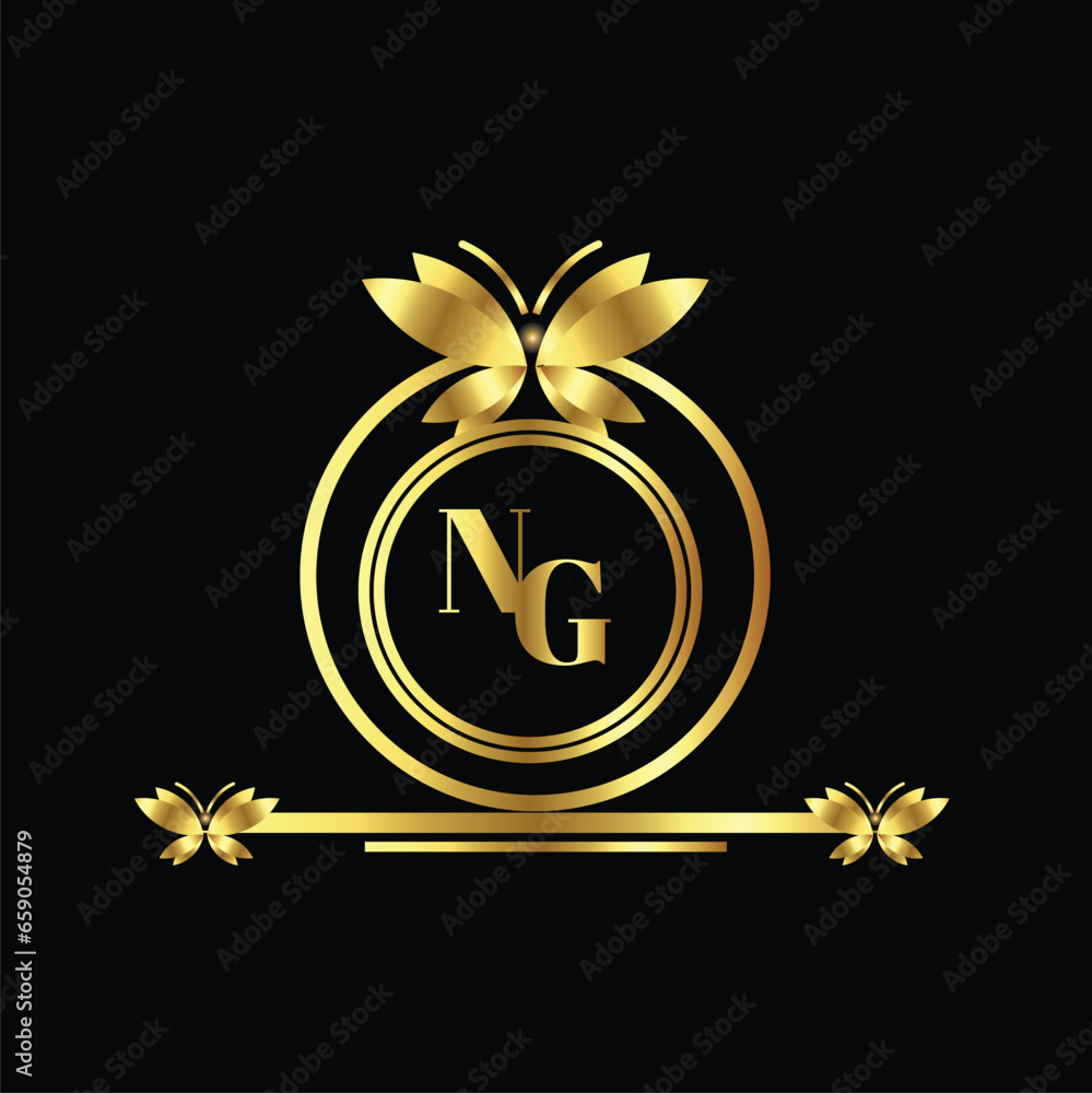NG logo, NG icon, NG letter, NG vector, technology, business, art ...