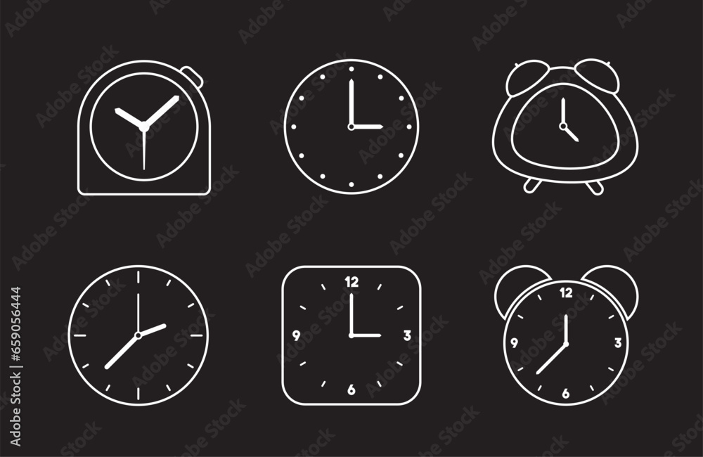 vector clock icon colleicon, clock, time, collection, symbol, vector ...