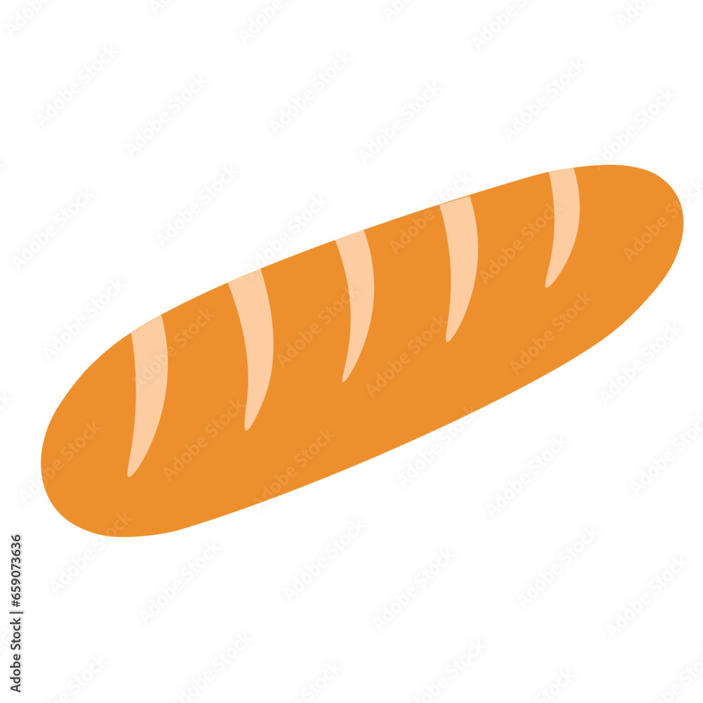 french bread cartoon vector. bakery food, vontage loaf, baguette wheat ...