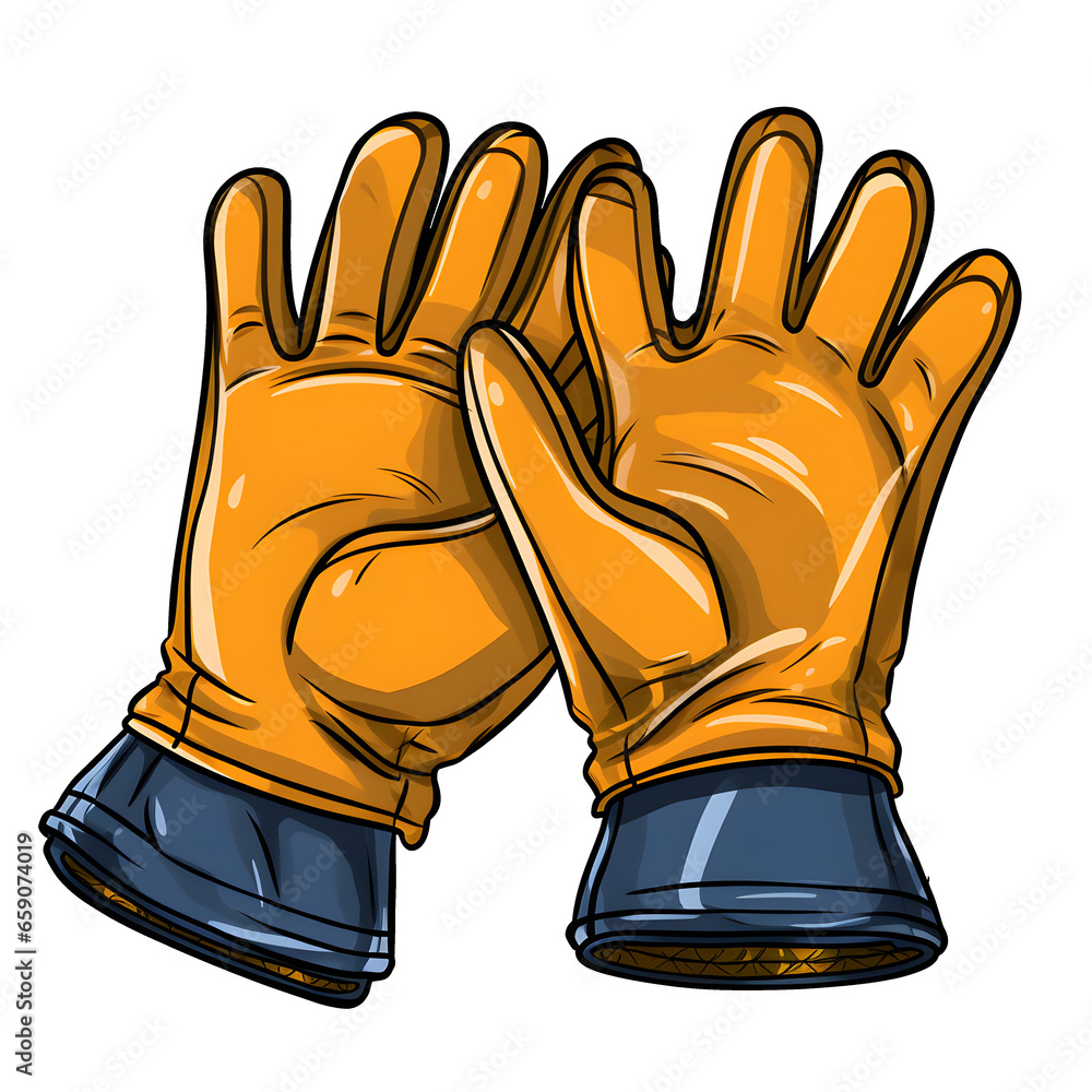 cartoon clipart of Work Gloves, tool clipart, construction worker tools ...