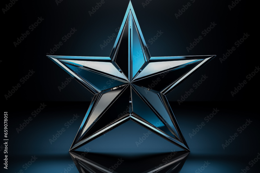Iron Star Y2K Icon: 3D Shapes for Design Projects Posters Banners and ...