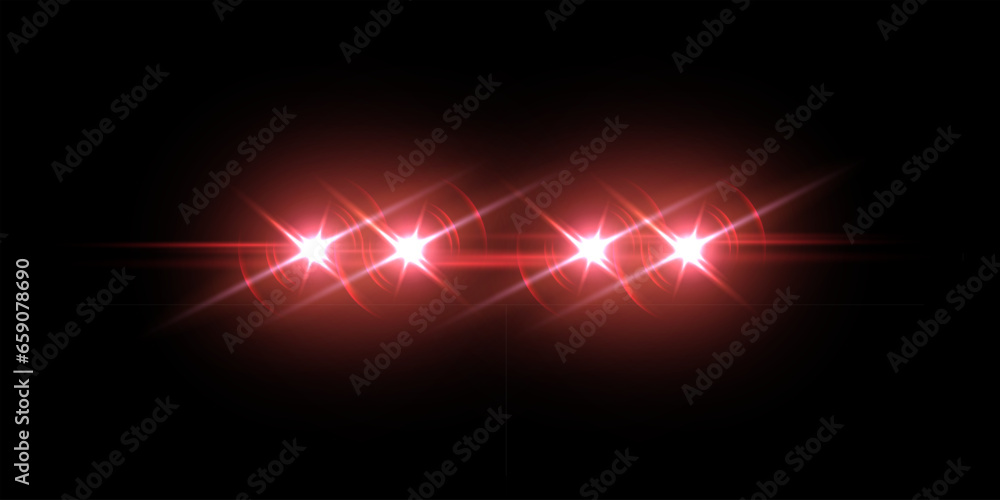 Police car flash effect on dark background. Patrol car emergency siren ...