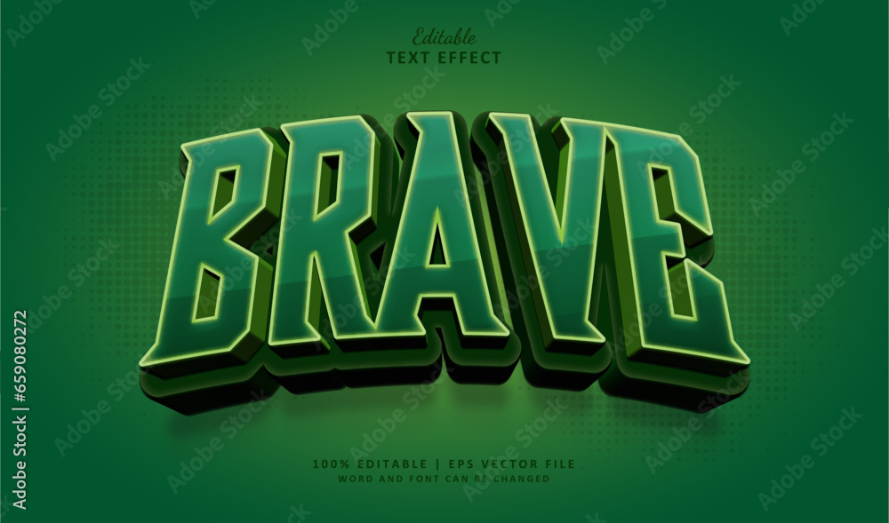 Brave text effect style vector. Editable Text Effect Style Esport ...