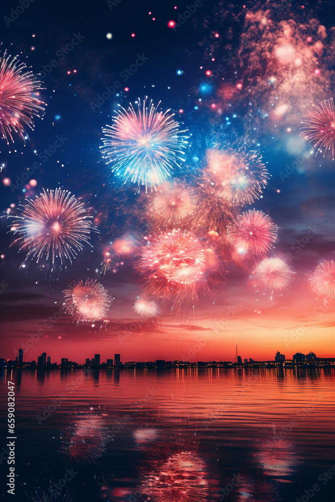 2024, Spectacular Fireworks Extravaganza Lighting Up the Night Sky ...