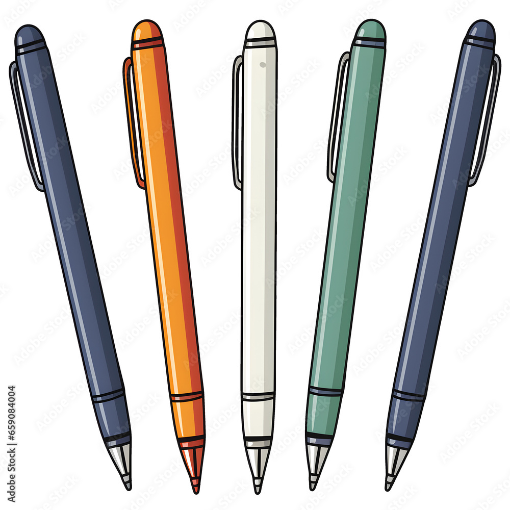 clipart of Pen, cartoon school clipart, transparent background ...