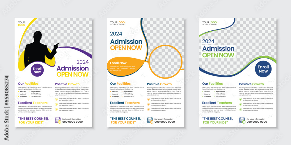School admission, back to school, junior kids education institute flyer ...