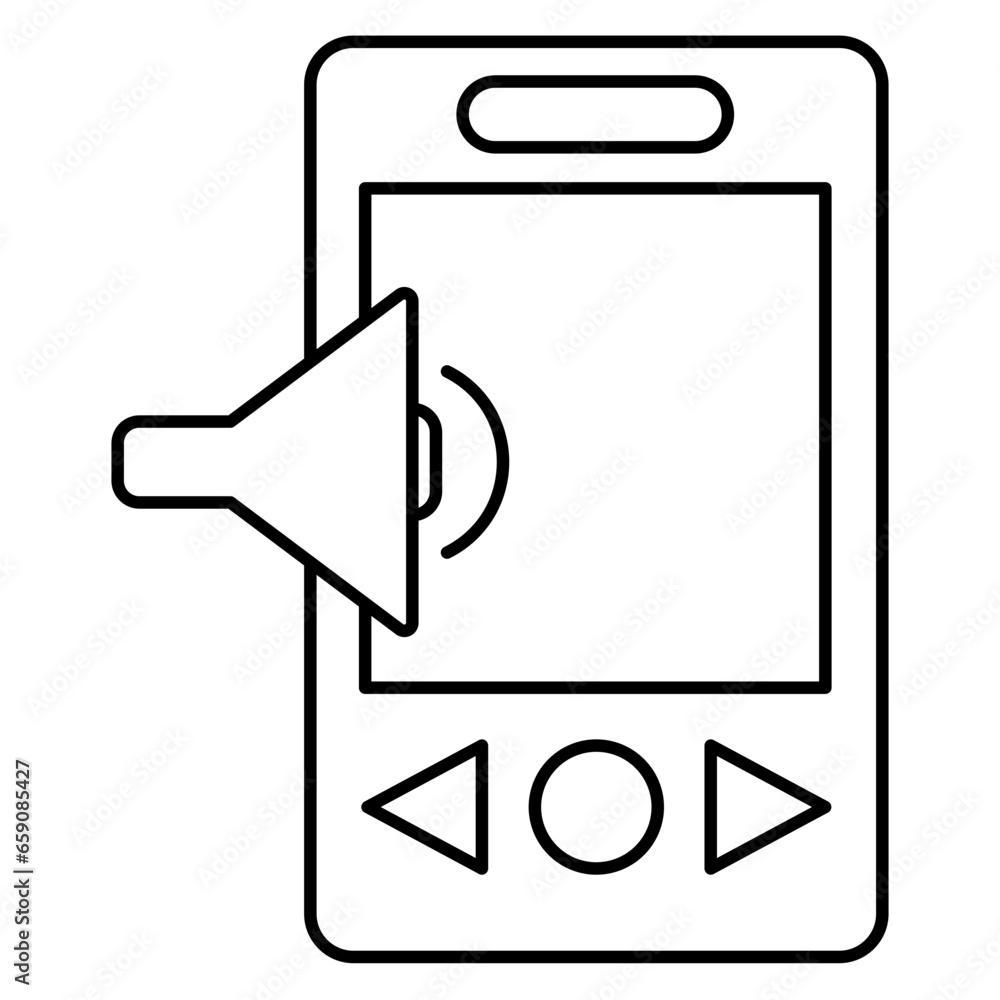 sound volume line icon 3, audio, sound, volume, music, vector, radio ...