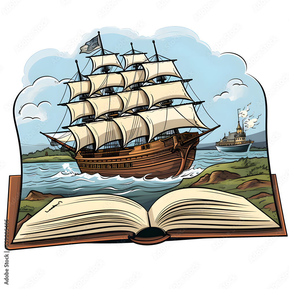 clipart of History Book, cartoon school clipart, transparent background ...