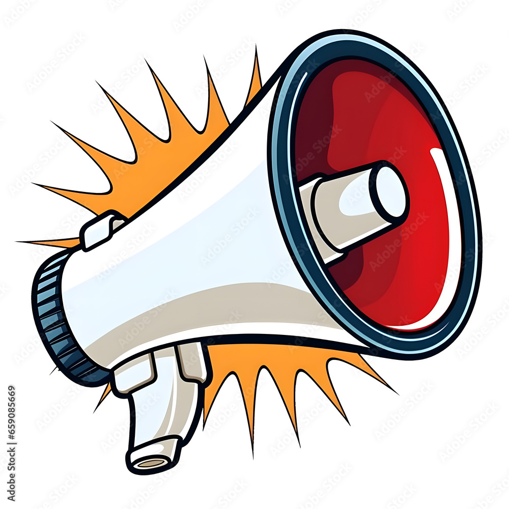 clipart of Megaphone, cartoon school clipart, transparent background ...