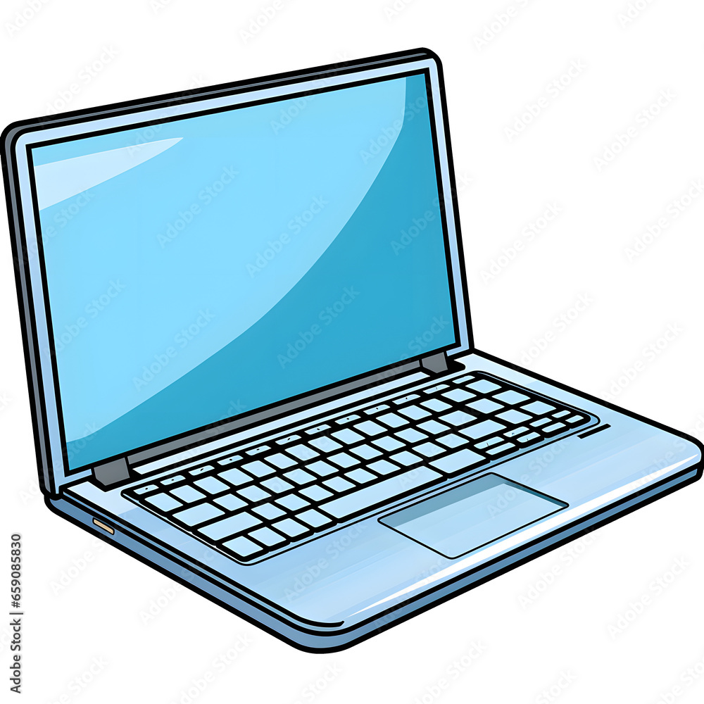clipart of Laptop, cartoon school clipart, transparent background ...