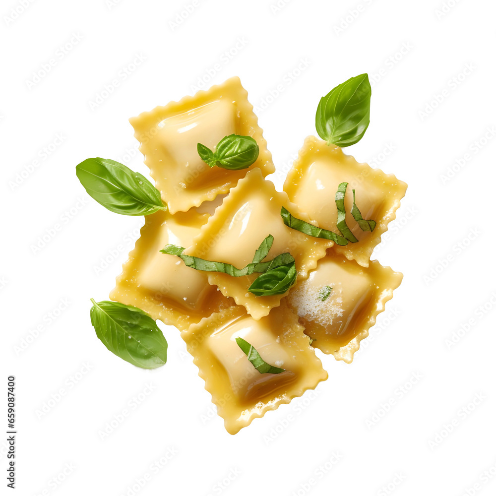Poster Italian Ravioli Pasta's (Cutout PNG) isolated on transparent ...