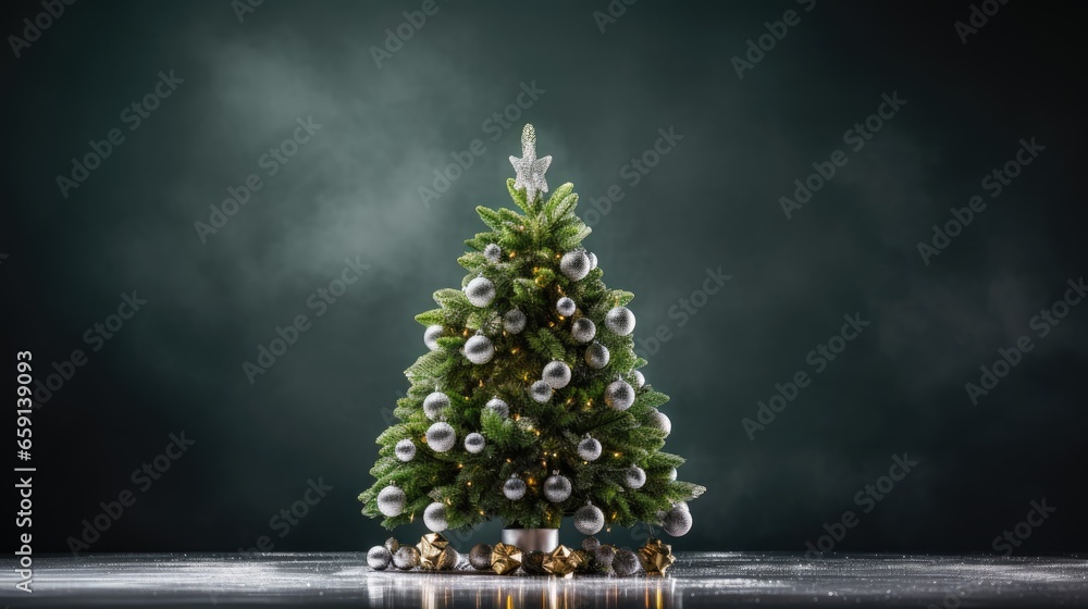 visually impactful winter layout with a Christmas tree concept using ...