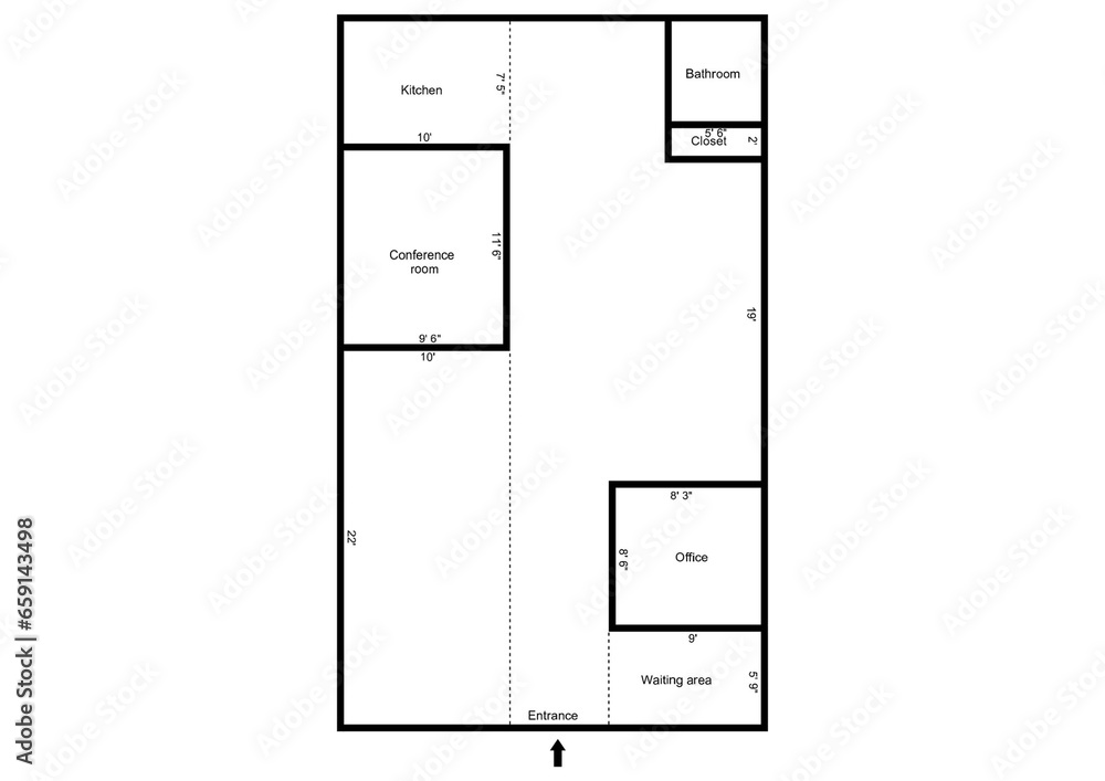 2d floor plan Floorplan Illustration floor plan Floor Plan space Plan for marketing Stock ...