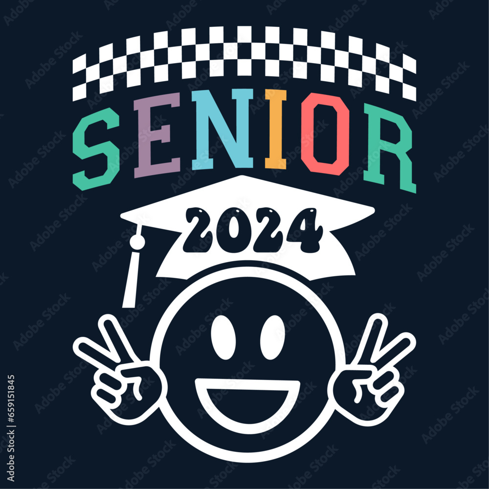 Senior Class greeting, invitation card. Text for graduation design ...