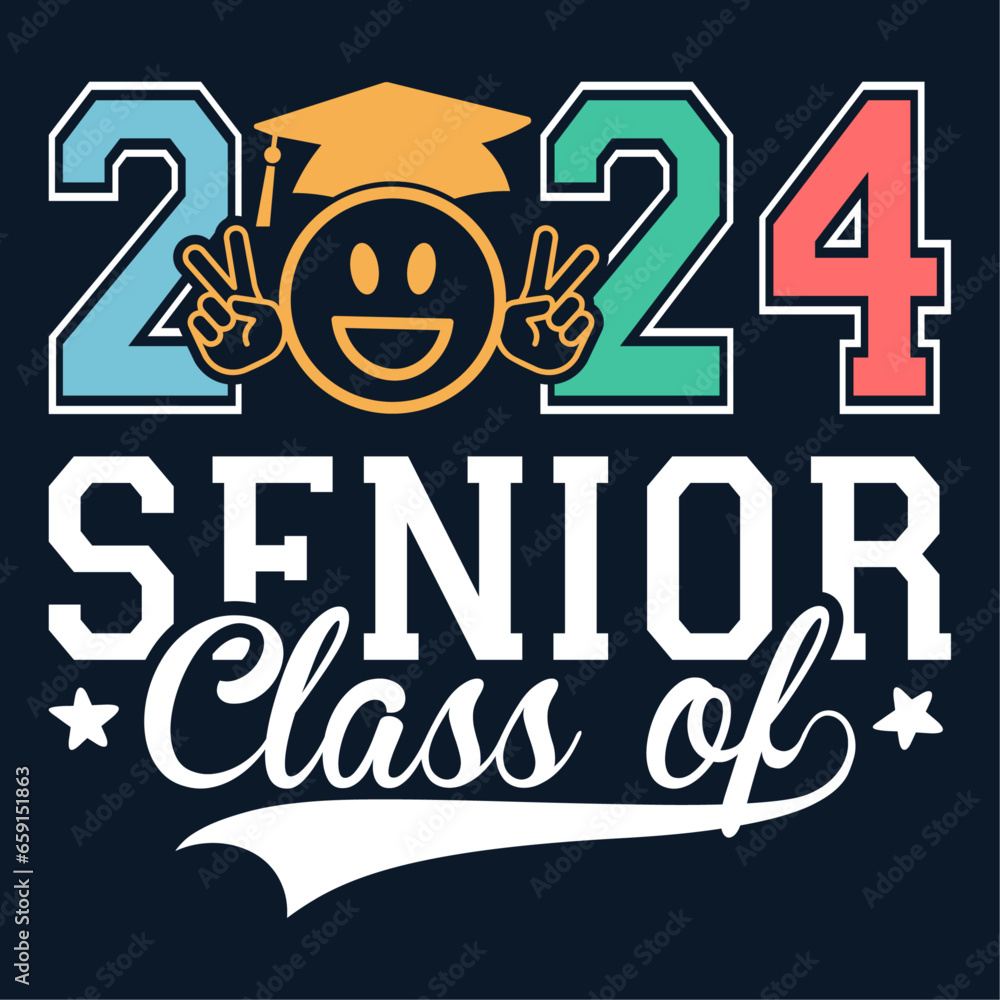 Senior Class greeting, invitation card. Text for graduation design ...