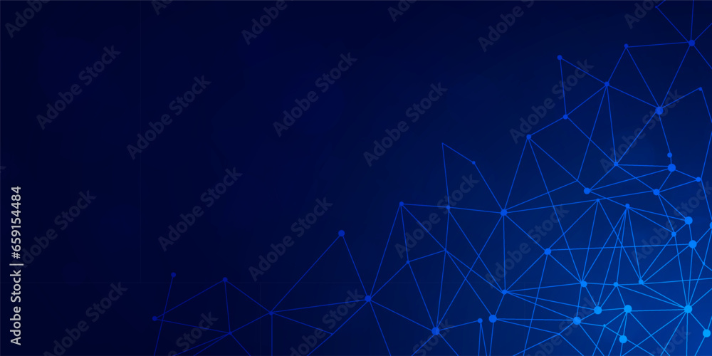 Abstract digital technology futuristic big data blue background, Cyber ...