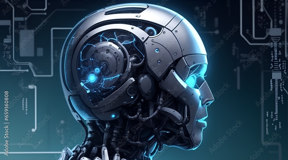 Machine learning reaction and ai artificial intelligence Stock Illustration | Adobe Stock