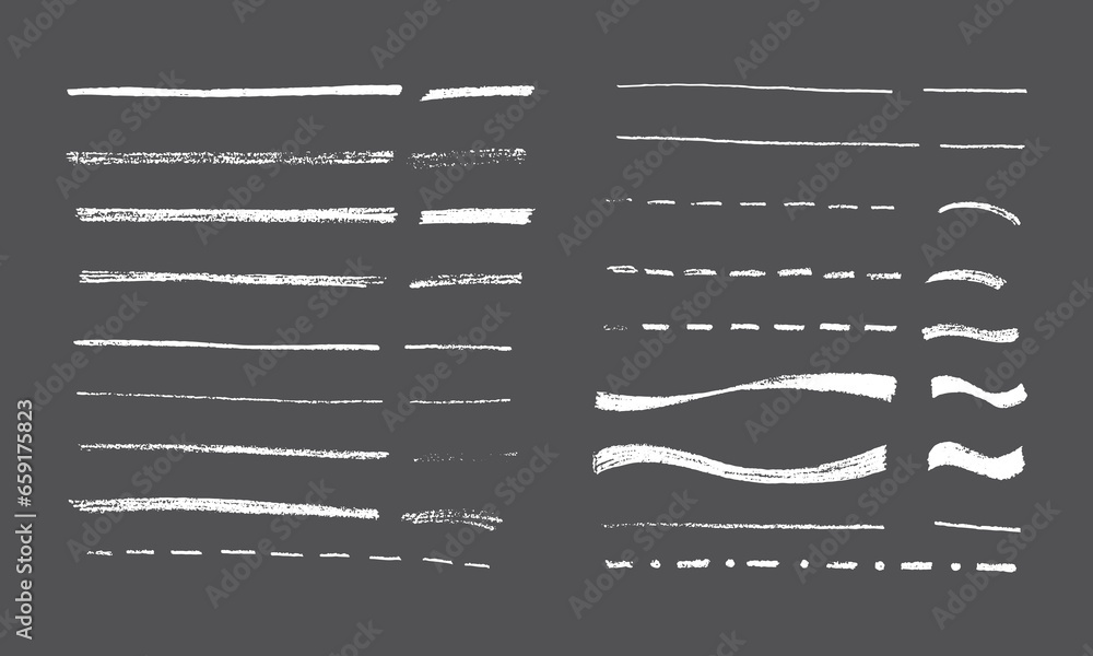 Underlining highlight pencil crayon hand draw lines set. Vector stock ...
