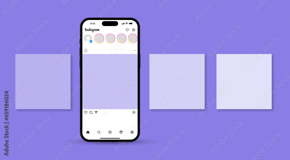instagram mockup social media post carousel template frame , instagram ...