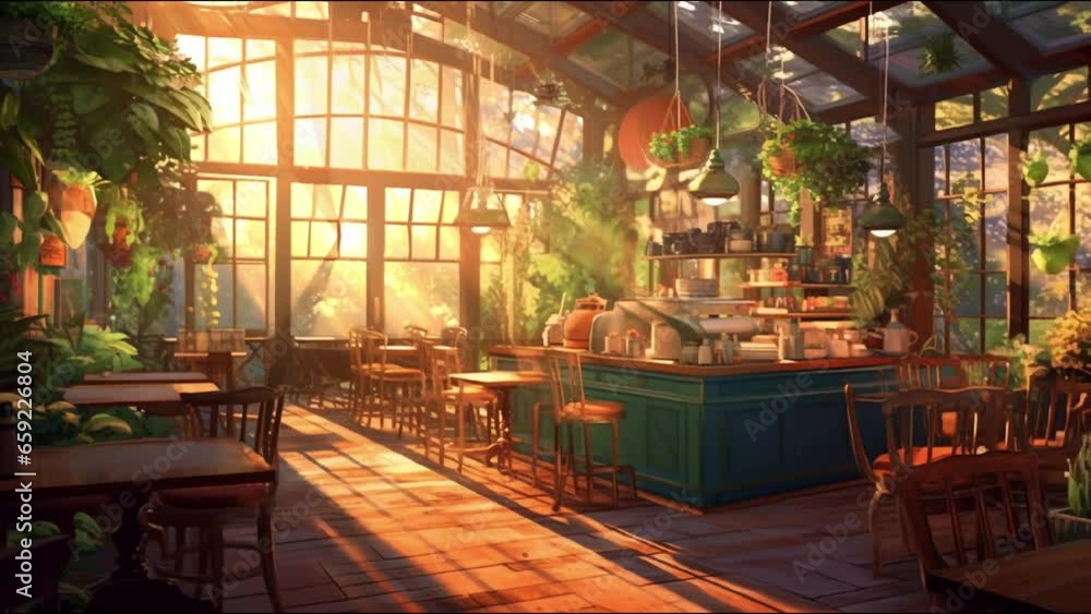 Create cozy vibes with our lo-fi VTuber cafe background, perfect for ...