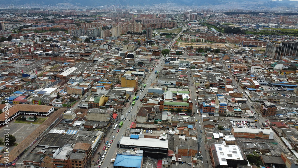 Fotos aereas del barrio fontibon en bogota, ciudad de los andes Stock ...