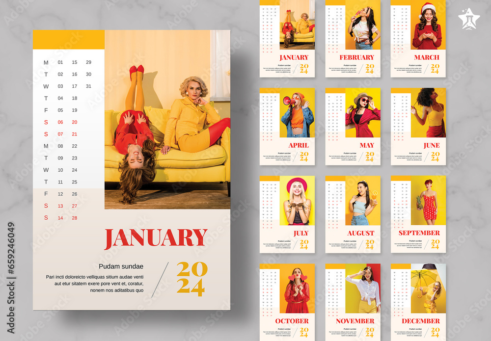 Calendar Stock Template | Adobe Stock