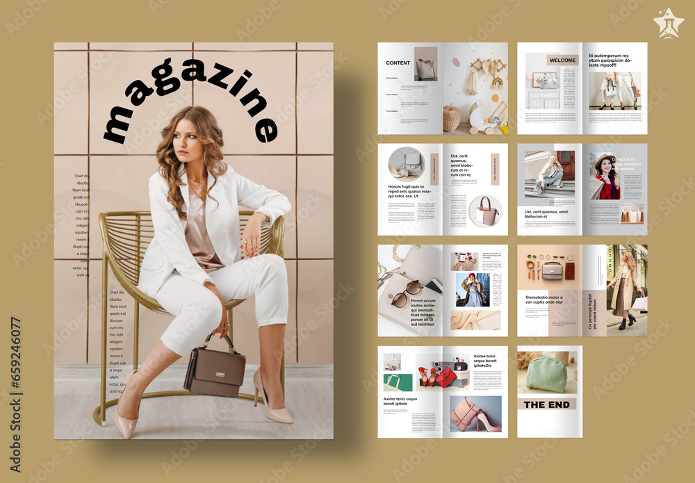 Magazine Layout Stock Template | Adobe Stock