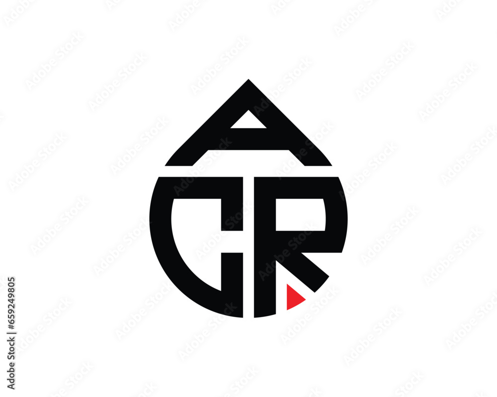 Water drop shape ACR letter logo design. ACR drop logo simple design ...