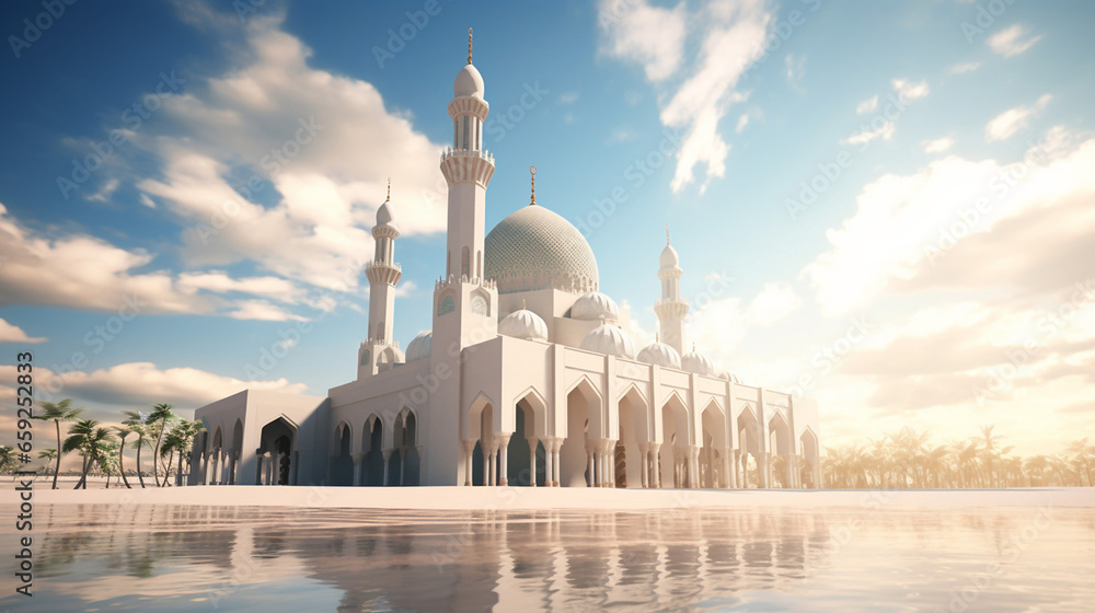 Elegant Masjid in Jeddah mosque background Stock Photo | Adobe Stock