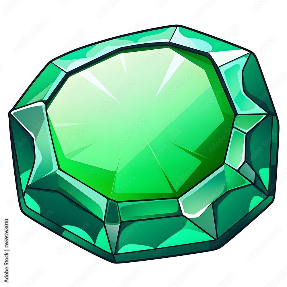 cartoon clipart of Emerald, cartoon gem clipart, jewellery clipart, transparent background ...