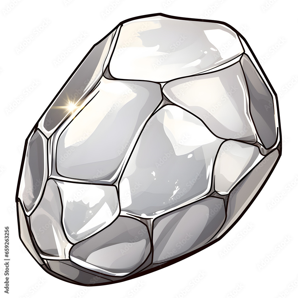 cartoon clipart of a silver nugget, precious metal clipart, investing ...
