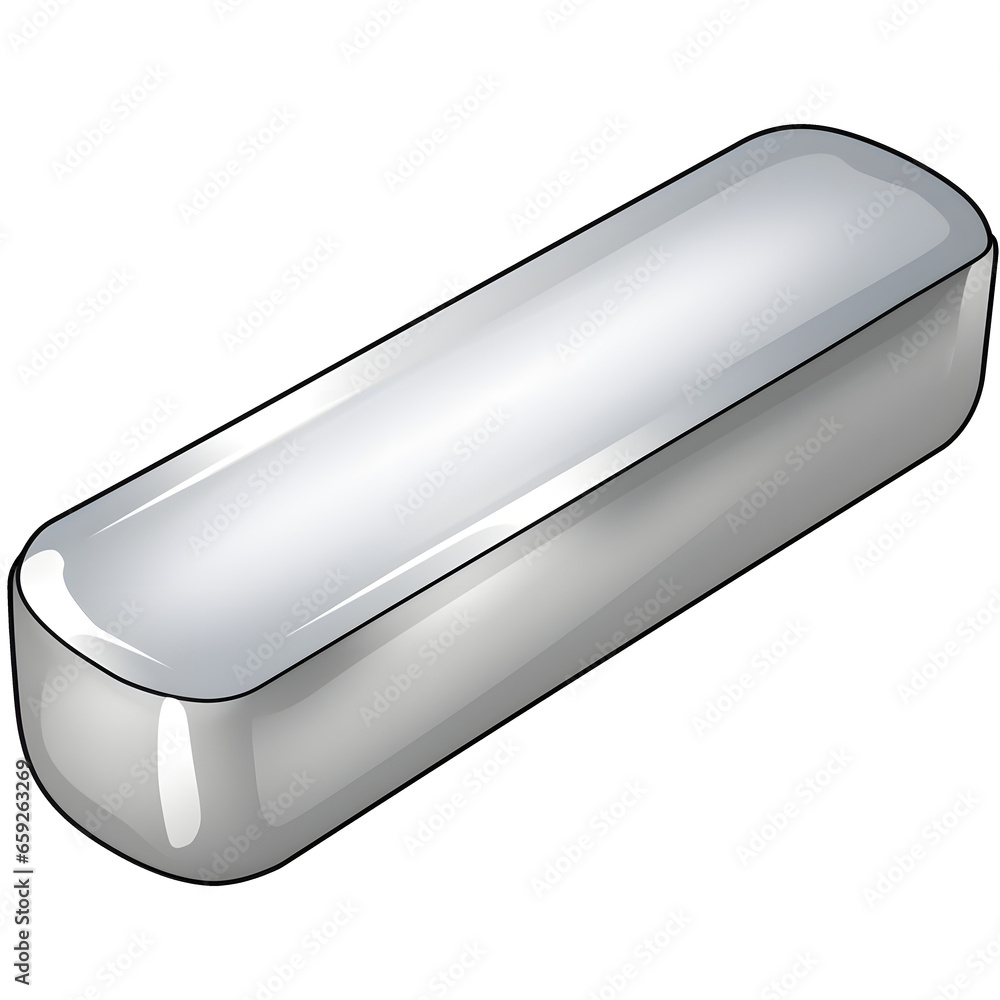 cartoon clipart of a ingot made from palladium, precious metal clipart ...