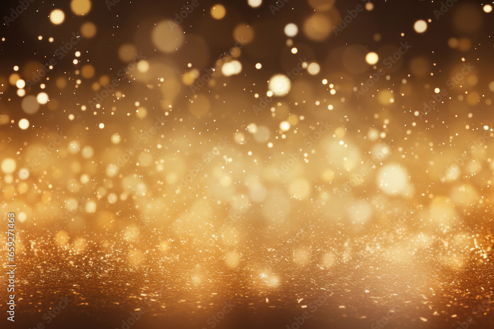 Elegant magic Background adorned with golden glitter and sparkles in ...