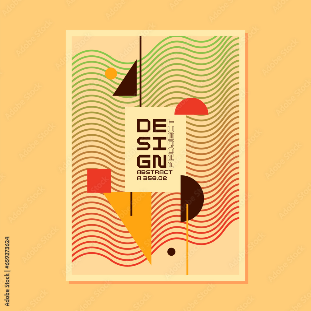 A template to use in your design. A composition of geometric shapes ...