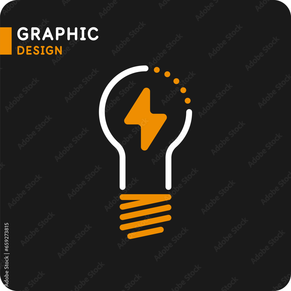 The image is a light bulb. Silhouette graphics. A light bulb icon as a ...
