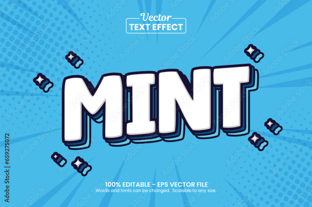 Poster Editable text style effect - cartoonish text style effect – Wall ...