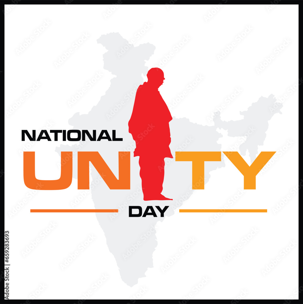 National Unity Day or Sardar Vallabhbhai Patel Jayanti creative poster ...