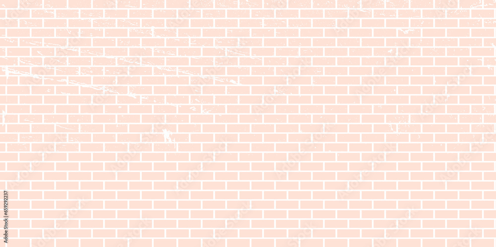 Cream color brick wall texture background. Grunge brickwork for your ...