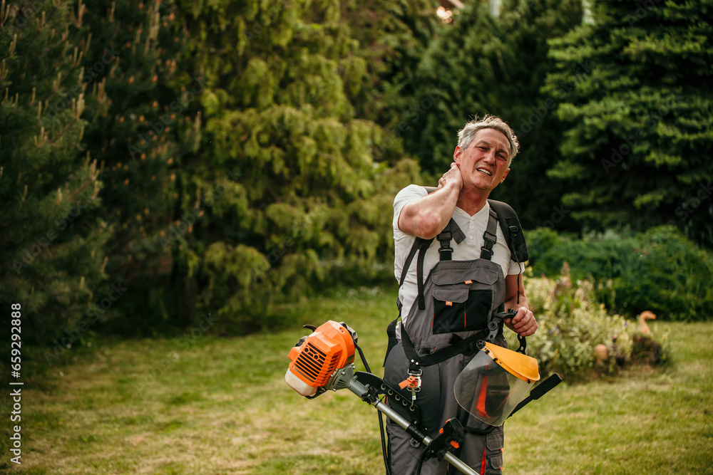 Retired gardener undresses after conquering his unruly lawn with a ...