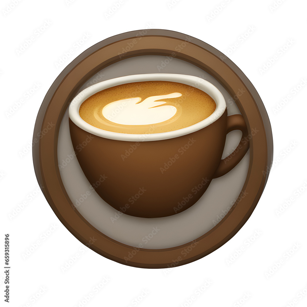 Logo emoji with coffee on transparent background Stock Illustration ...