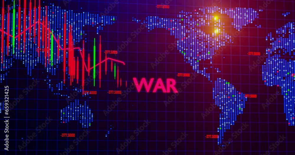 Stock market candlestick chart The stock situation is falling. Stocks ...