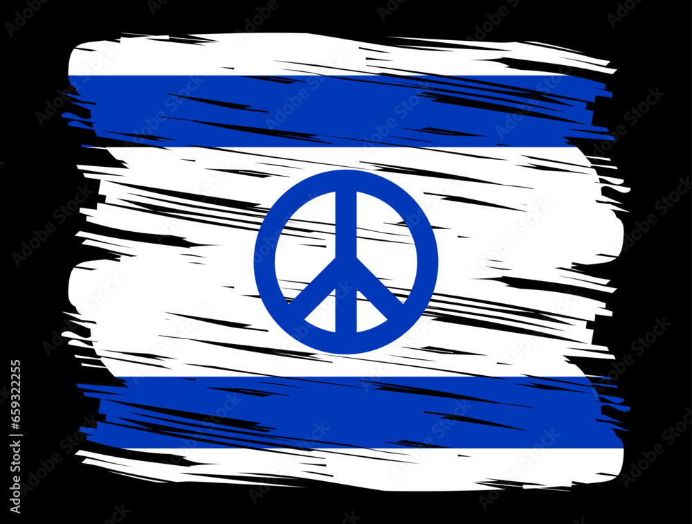 Israeli peace symbol - stay with Israel. Israel vector flag. Concept of ...