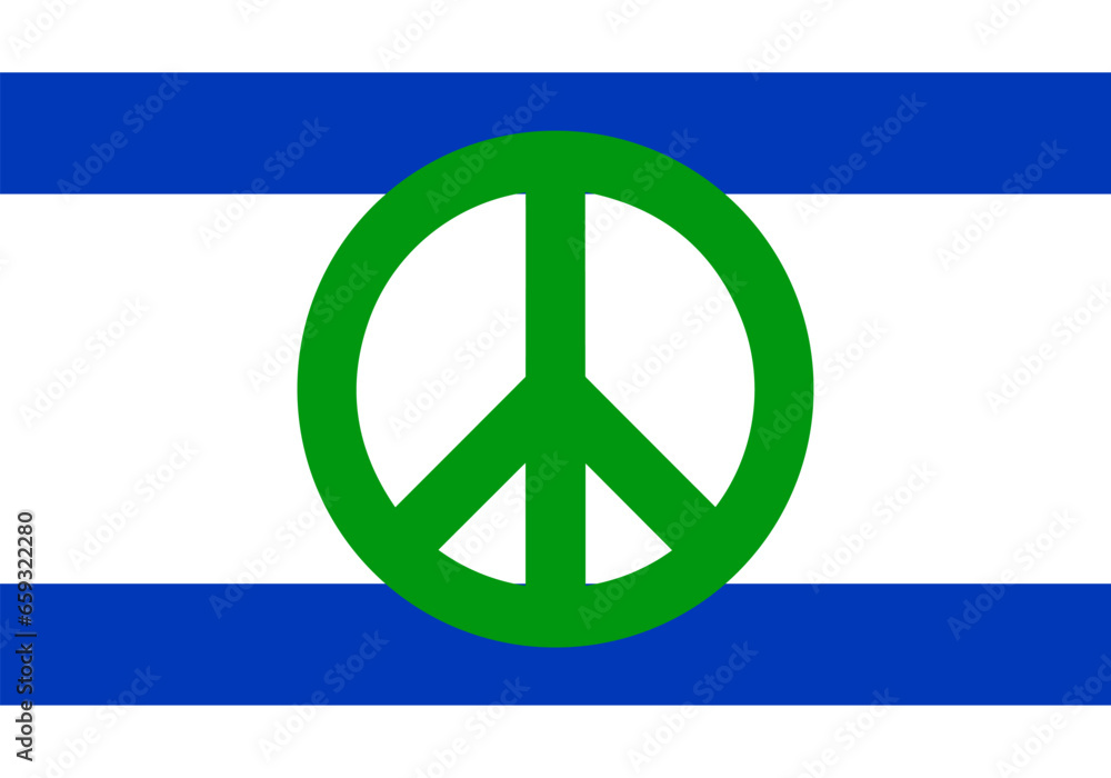 Green Israeli peace symbol - stay with Israel. Israel vector flag ...