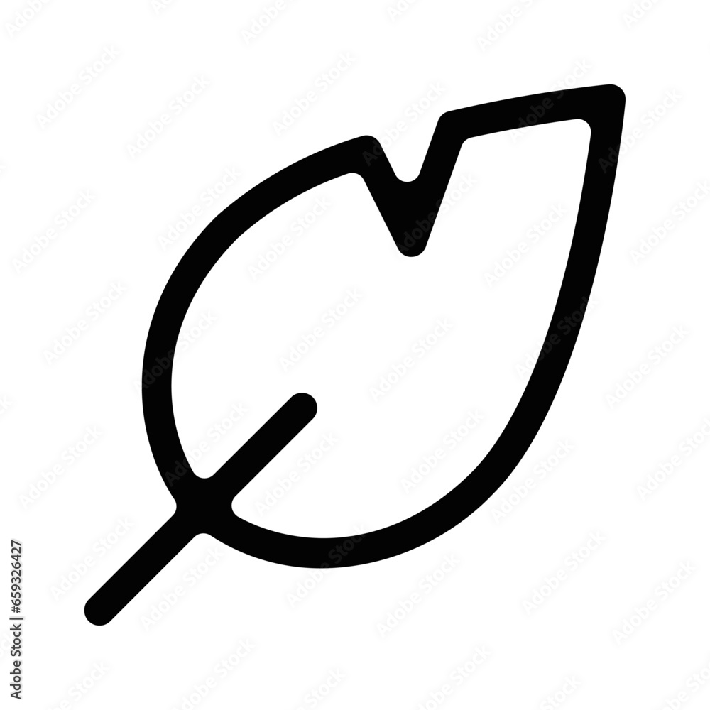 Feuille verte plant pictogramme icones bouton picto nature epais Stock ...