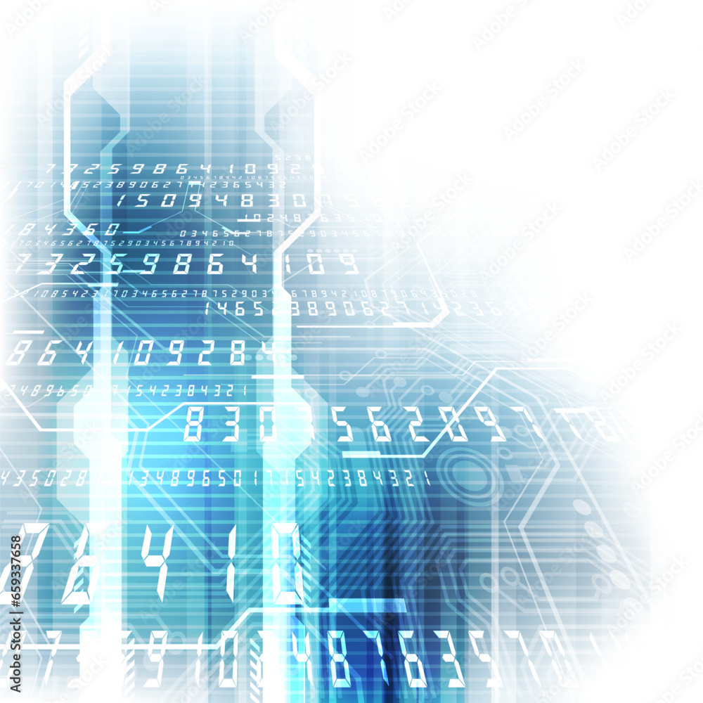 Abstract technology background with high tech graphs and diagrams ...