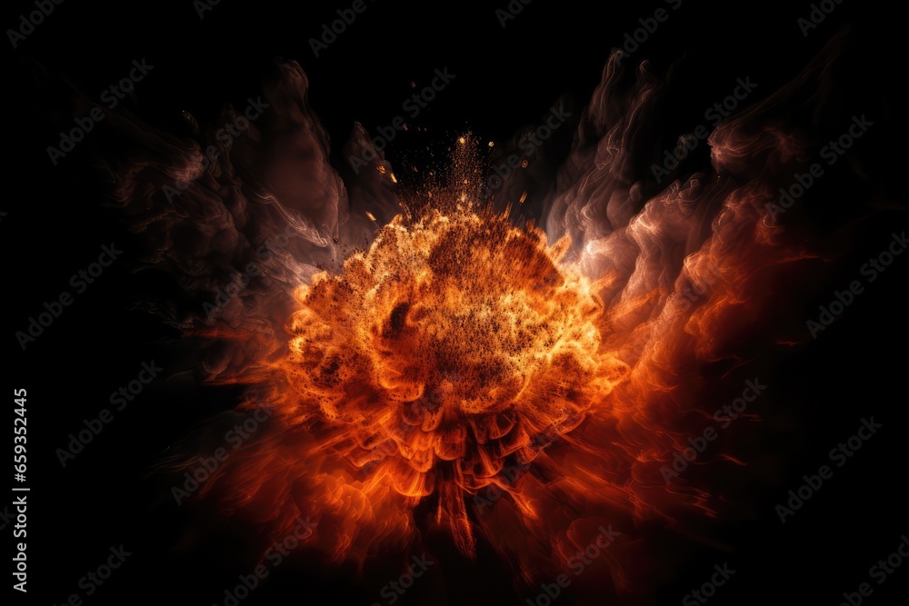 abstract burning fiery ignite texture with smoke dust effect generative ...