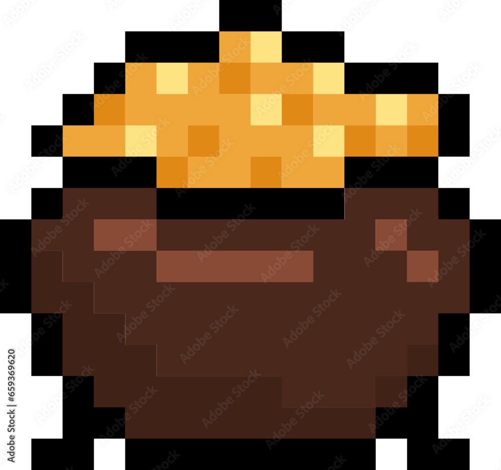 Chest Full Of Gold Pixel Art Treasure Box Collection 8 Bit Sprite Game Development Mobile